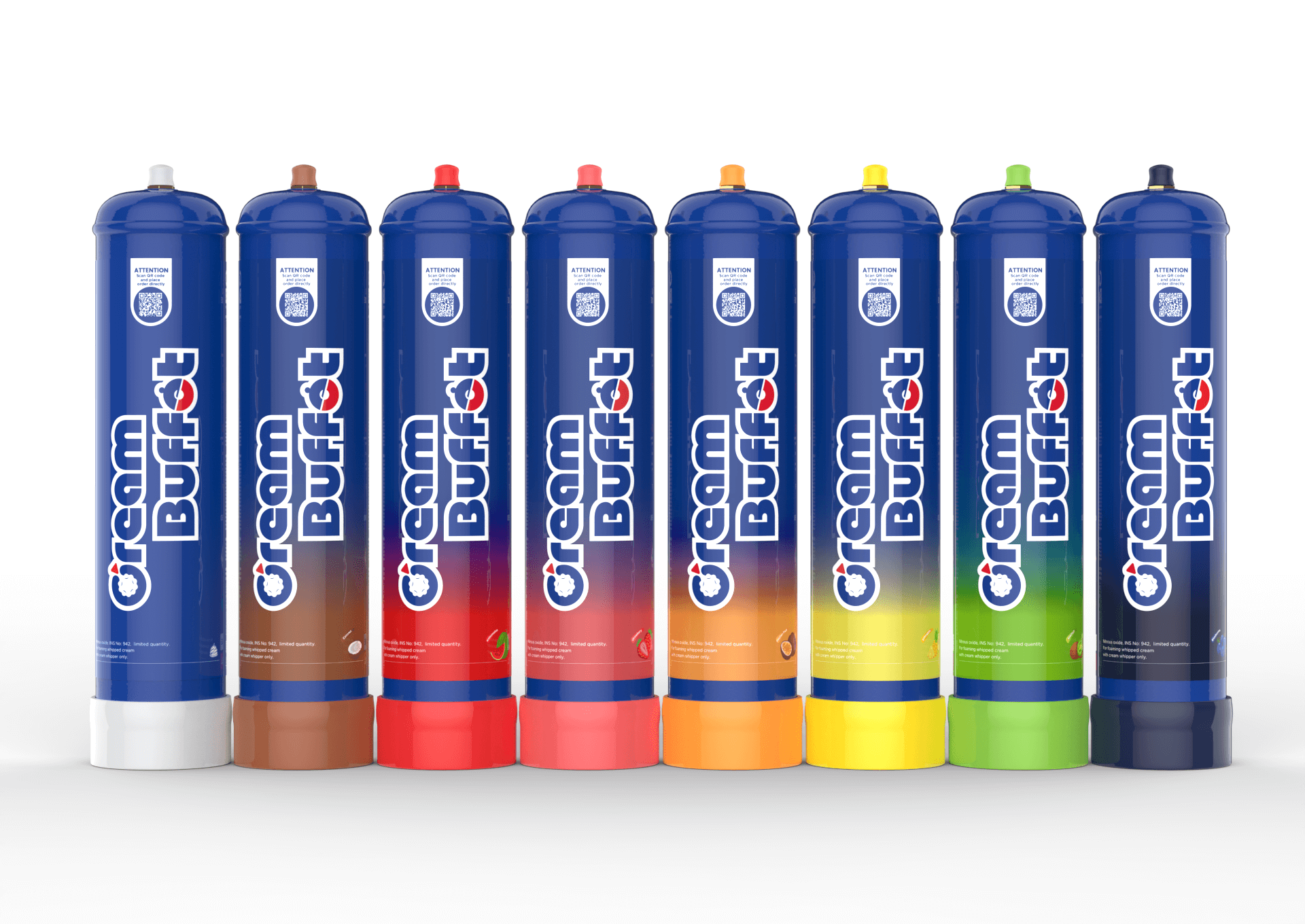 Cream Buffet 640G 0.95L Nitrous Oxide Tanks Whipped Cream Chargers